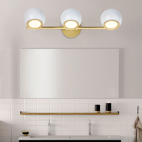 3 Light Gold and White Vanity Sconce – LUMIN LAMP HOUSE