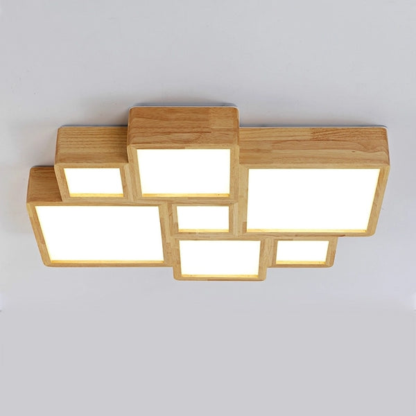 Modern Wood Flush Mount Ceiling Light – LUMIN LAMP HOUSE